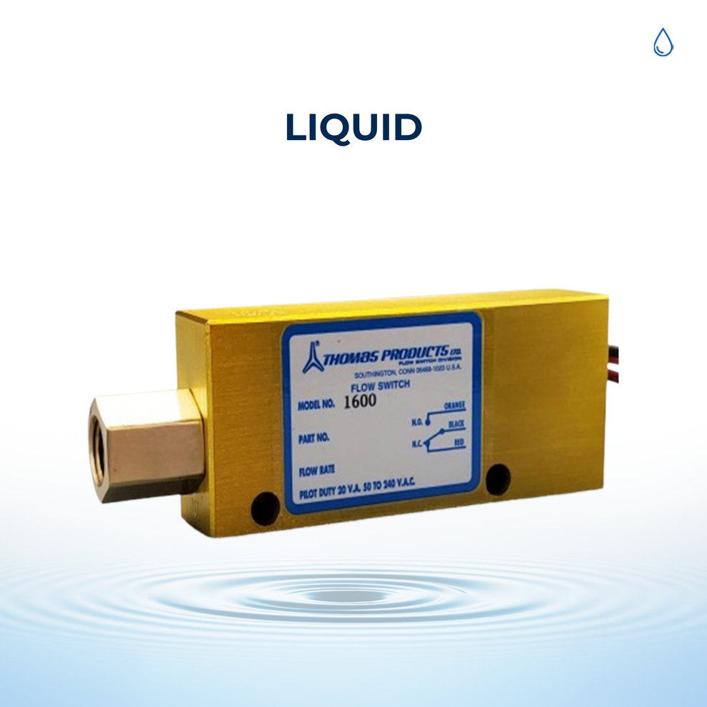 1600 Series Liquid or Gas Flow Switch - Brass | Thomas Products